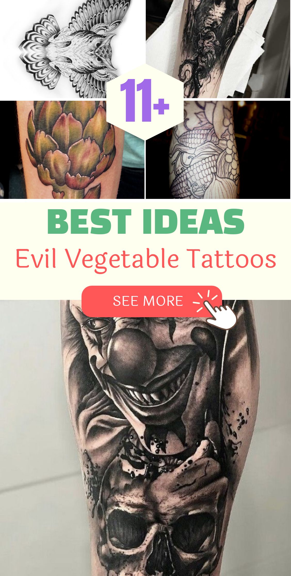 Top 11+ Evil Vegetable Tattoos Collection