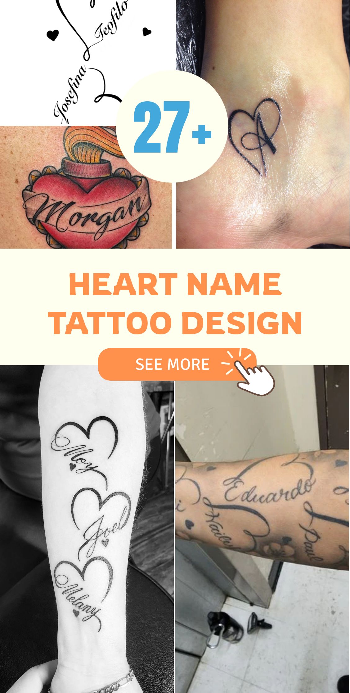 Top 27+ Heart Name Tattoo Design We Loving In 2024