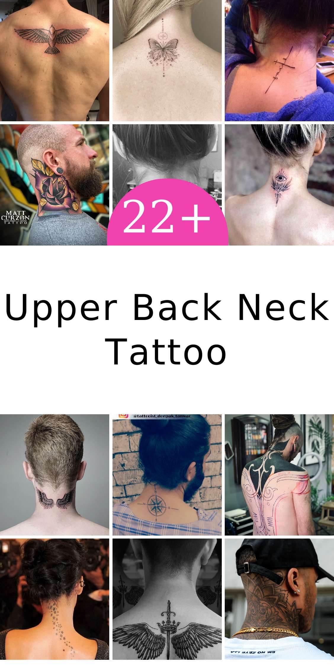Top 22+ Upper Back Neck Tattoo Creative Ideas For You